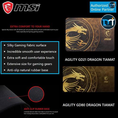 Jual MSI AGILITY GD21 I GD80 Dragon Tiamat - Mouse pad Gaming - MSI ...