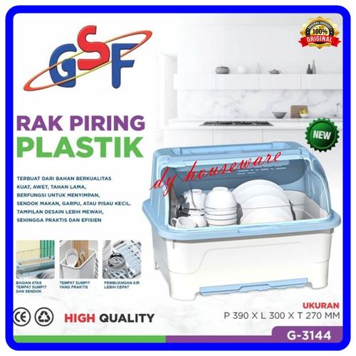 Jual Rak Piring Plastik Tempat Piring Tertutup GSF G-3144 - Merah Muda ...