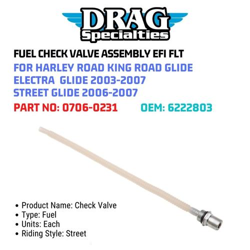 Jual FUEL CHECK VALVE ASSEMBLY EFI FLT FOR HARLEY 0706-0231 OEM 6222803 ...