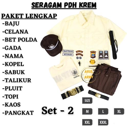 Jual Seragam satpam terbaru 2022 krem baju setelan security pdh pdl ...