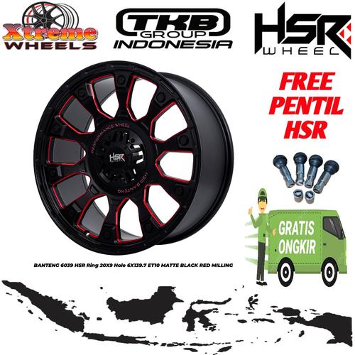 Jual velg hsr ring 20 lebar 9 velg mobil pajero fortuner triton hilux ...