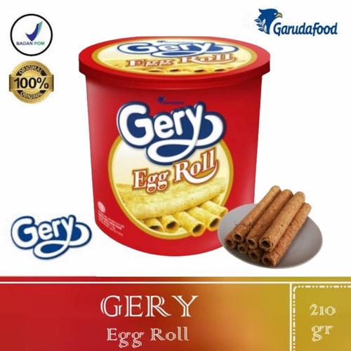 Jual GERY Egg Roll 210gr biskuit kaleng lebaran enak murah - Jakarta ...