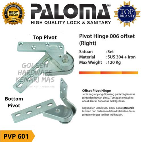 Jual PALOMA PVP 601 ENGSEL PINTU PIVOT TANAM HINGE OFFSET KANAN SUS 304 ...