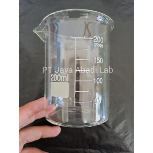 Jual beaker glass 200 ml kaca low form gelas kimia 200ml gelas ukur ...