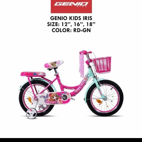 Jual Sepeda Anak perempuan 16 Mini Genio Iris By United - Ungu Pink ...