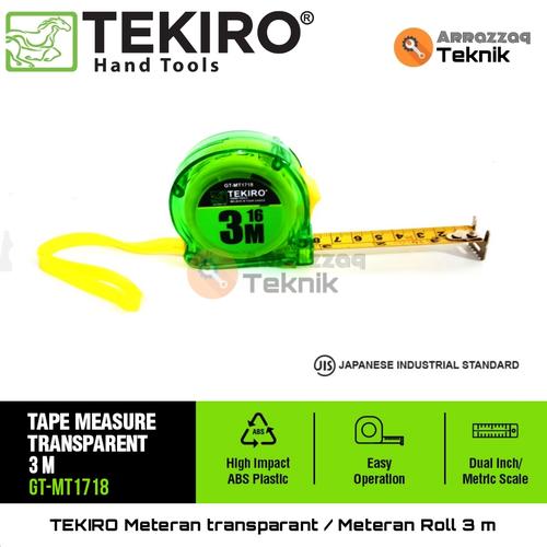 Jual TEKIRO Meteran 3m transparant / Meteran Tangan / Meteran Roll 3 ...