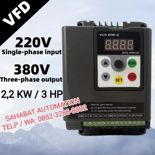 Jual Inverter 220V to 380V 2,2 kw 1 phase 220V ke 3 phase 380V invt 2.2 kw - Kab. Gresik ...