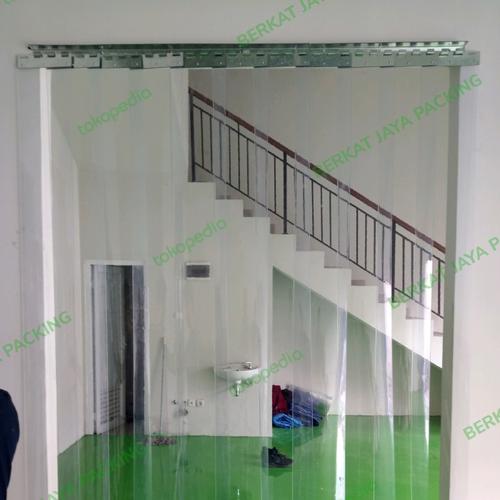 Jual Tirai PVC bening tirai plastik transparan ukuran 20cm x 160cm ...