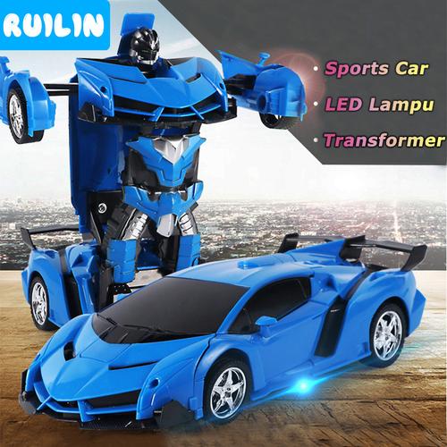 Promo RuiLin Transformasi Mobil Remote Control 2 in 1 Mainan Robot Anak ...
