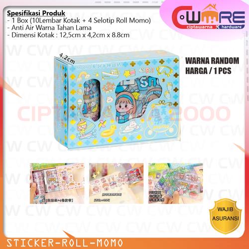 Jual Stiker roll momo 2D Sticker Buku Hiasan Botol SET Waterproof - LBR ...