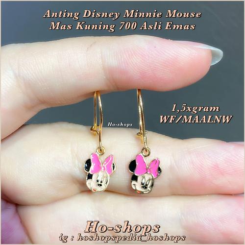 Jual Anting Minnie Mouse Anting Anak Disney Mas Kuning 700 Asli Emas ...