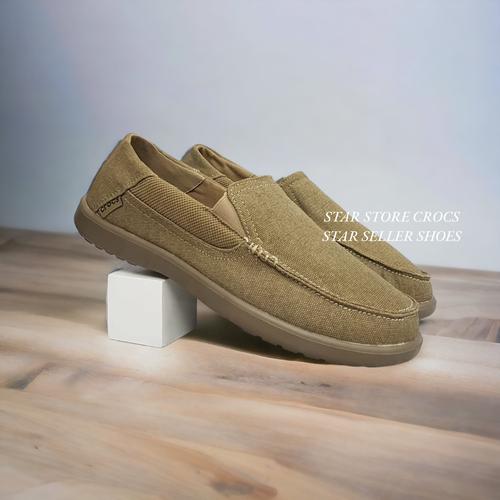 Jual Sepatu Crocs Santa Cruz Deluxe Sepatu Crocs Pria - khaki mocca, 43 ...