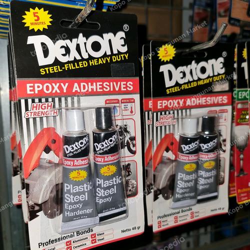 Jual Lem Dextone 2 komponen 5 menit / Lem Plastic Steel / Lem Epoxy ...