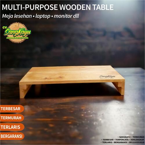 Jual Meja monitor kayu stand monitor komputer 80x20x10 monitor table ...
