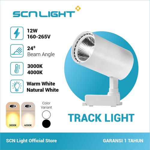 Jual Lampu Led Rail Track Light Rel Trek 12 Watt Spot COB Sorot 3000K ...
