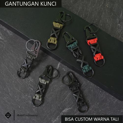 Jual GANTUNGAN KUNCI ORIGINAL CARABINER TALI PARACORD KEY CHAIN - Gray ...