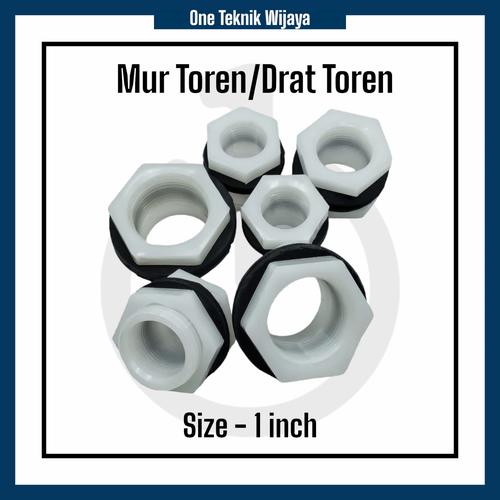 Jual Mur Toren/Mur Tandon/Drat Toren 1 Inch Warna Putih Bahan HDPE ...