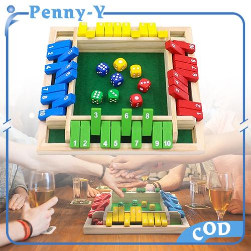 Jual 4 Warna Mainan Board Game Dadu Shut the Box Angka 1-10 Untuk Bar ...