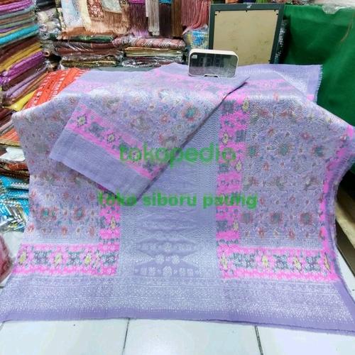 Jual songket Palembang ORI asli tenun motif Limar ungu sisi pink - Jakarta Pusat - toko siboru ...