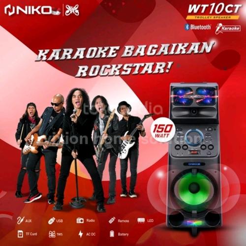 Jual Speaker Portable Karaoke Trolley NIKO WT10CT 10 inch 150 Watt Free Mic - Jakarta Utara ...