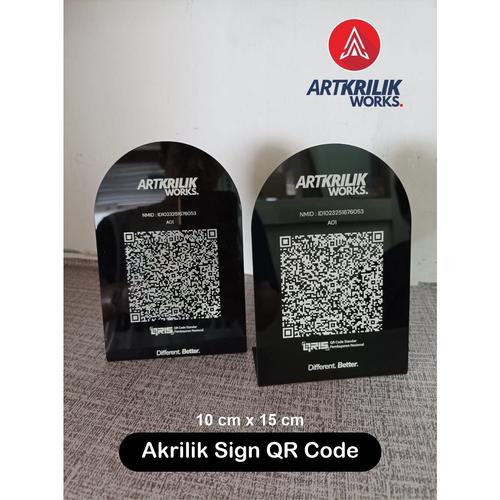 Jual Akrilik Sign Display kode QR / QR Stand / Standing QR Code Modern ...