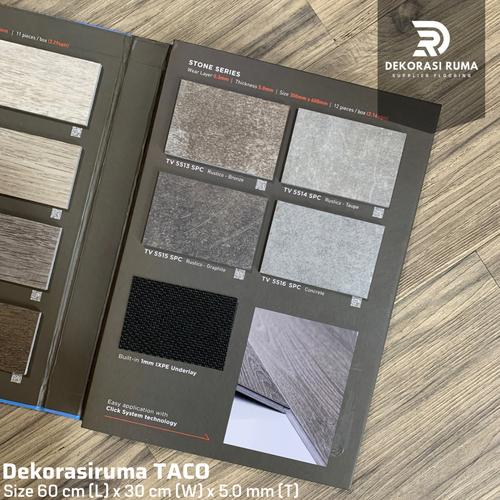 Jual Lantai Spc Taco Motif Concrete/Stone Pemasangan Sistem Klik ...