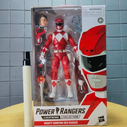 Jual mainan action figure mighty morphin red ranger power rangers merah ...