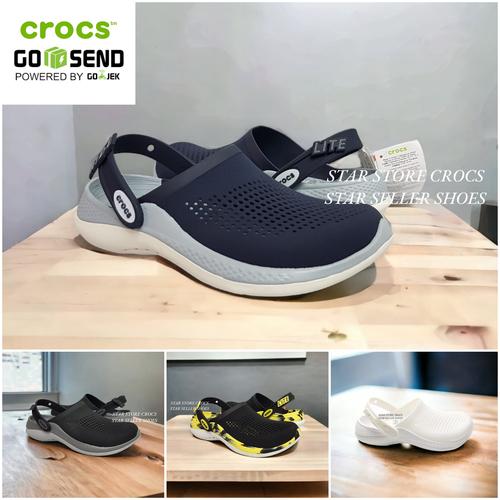 Jual Sandal Crocs Pria Ride Crocs Original Best Seller - Navy Skyblue ...