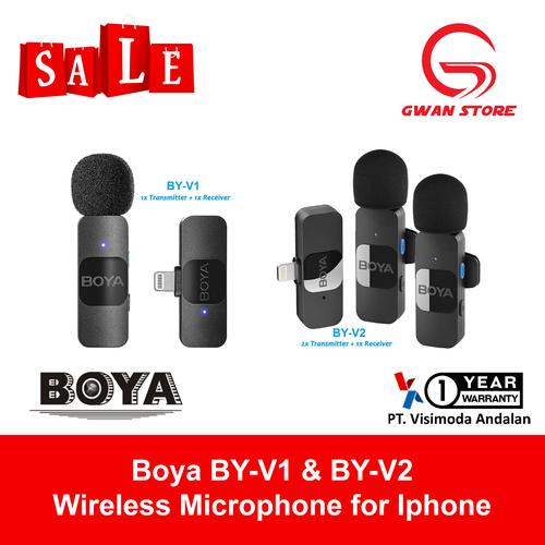 Promo Boya BY-V1 / BY-V2 Wireless Lavalier Microphone for Lightning ...