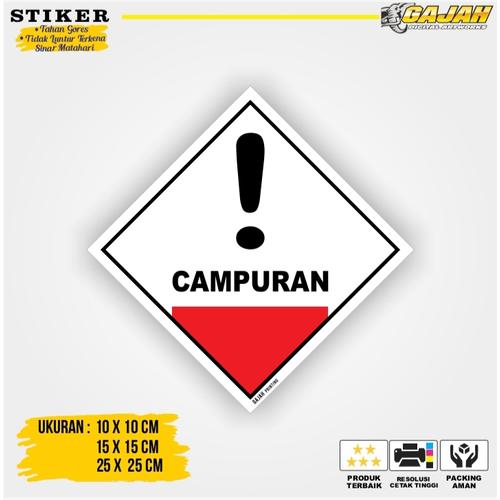 Jual STIKER SIMBOL LABEL K3 LIMBAH B3 HAZMAT CAMPURAN - 10 x 10 cm ...