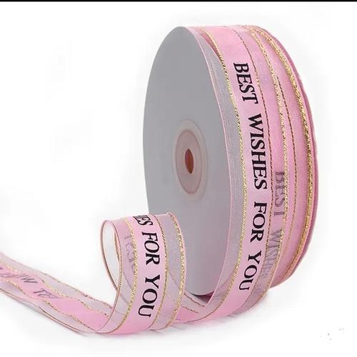 Jual pita best wishes for you ribbon untuk kado souvenir hamper bouquet ...