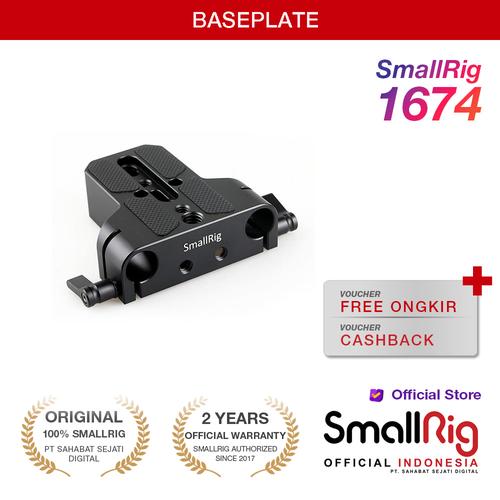 Jual SmallRig Arca Swiss Light Baseplate with Dual 15mm Rod Clamp 1674 ...