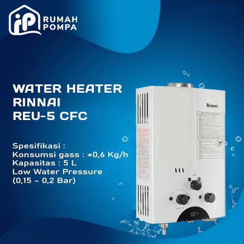 Jual Pemanas Air / Water Heater Gas Rinnai REU 5 CFC - Jakarta Selatan - Rumah Pompa Bintaro ...