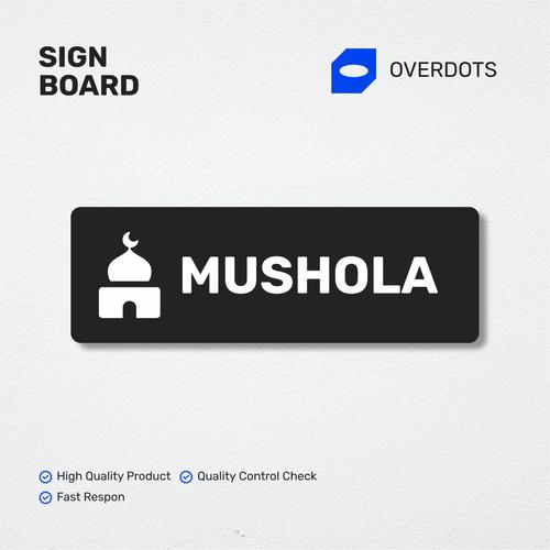 Jual Mushola Sign Board Label Tempel Akrilik Print UV - Putih, 12 x 4 ...