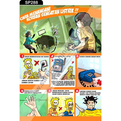 Jual SP288 Poster K3 Safety A1 Blok - menangani korban sengatan listrik ...