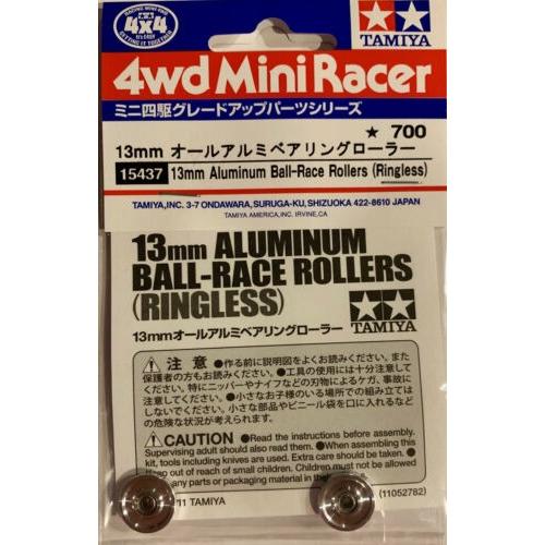 Jual TAMIYA MINI 4WD ALUMINUM BALL RACE ROLLERS 13MM RINGLESS SILVER ...
