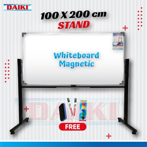 Jual Whiteboard Papan tulis DAIKI Magnetic Single face stand uk 100x200 ...