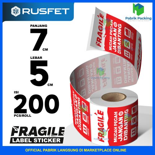 Jual Stiker label pengiriman stiker fragile jangan di banting 7cm x 5cm ...
