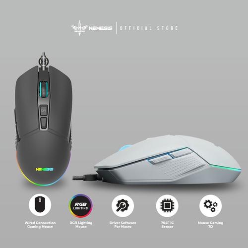 Jual Mouse gaming nyk nemesis wired 7200dpi optic rgb grimlock hk400 hk ...