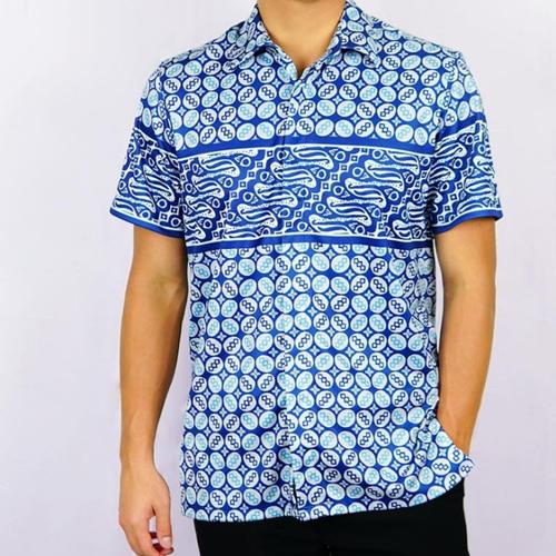 Jual Trijee Kemeja Batik Batara - Blue - Jakarta Barat - Trijee Sports Wear | Tokopedia