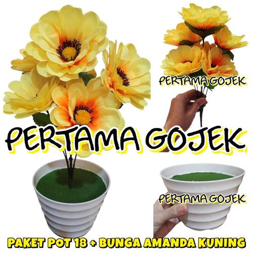 Jual Bouquet Bunga Amanda/ Bunga Plastik/ Pajangan Plastik/ Rumput ...