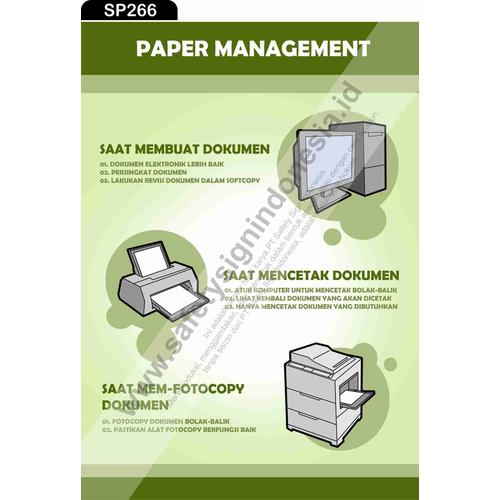 Jual SP266 Poster K3 Safety A2 Blok - Paper Management - Kota Cimahi ...