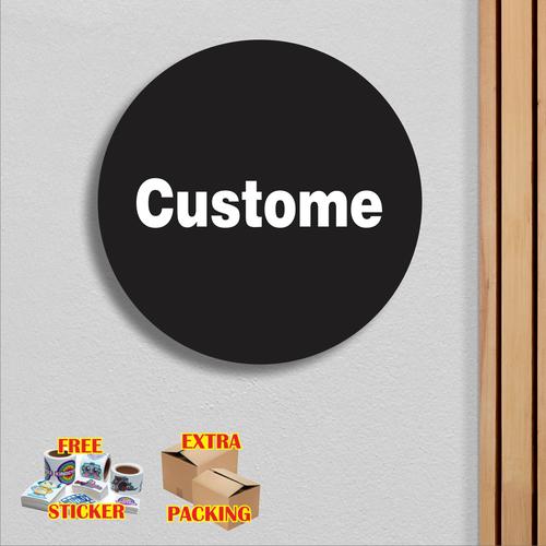 Jual Papan tanda sign board mdf Custome bulat - 40x40 - Kab. Bekasi ...