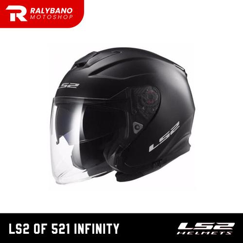 Jual Helm LS2 OF521 Infinity Solid Matte Black Half Face - Kota Bandung - Ralybano Motoshop ...