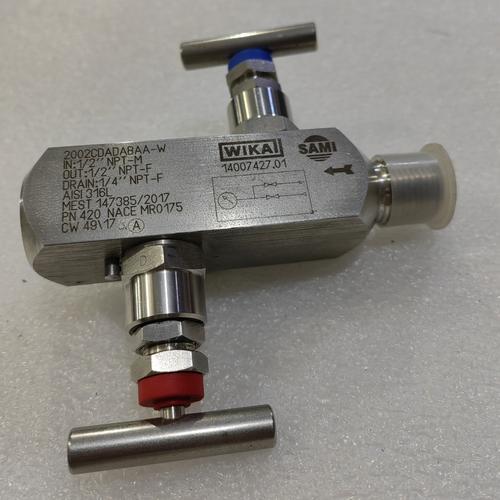 Jual DBB Manifold 2way 1/2" NPT Drain 1/4" NPT 10000PSI WIKA ...