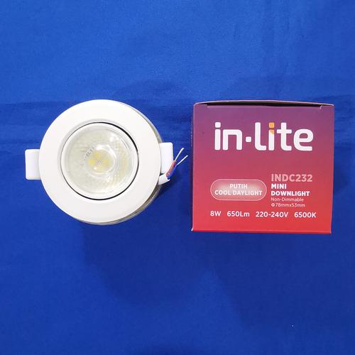Jual INDC232 8W Lampu Downlight Mini LED COB Adjustable Inlite - 4000k ...