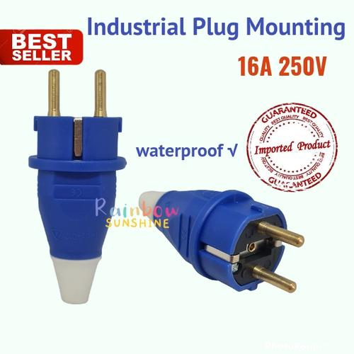 Jual Plug Mounting Male Steker 2P 16A 012 Waterproof Steker Plug ...