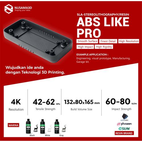 Jual 3D PRINT RESIN / SLA 4K / ABS LIKE PRO / PROFESIONAL GRADE - 0,05 ...