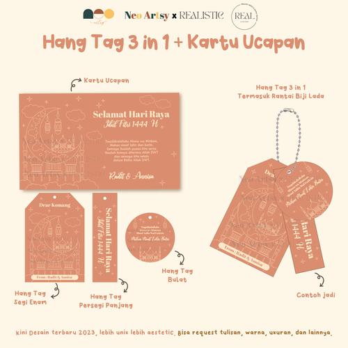 Jual Custom Hang Tag Souvenir Hampers Ramadan / Hang Tag Kue Lebaran ...