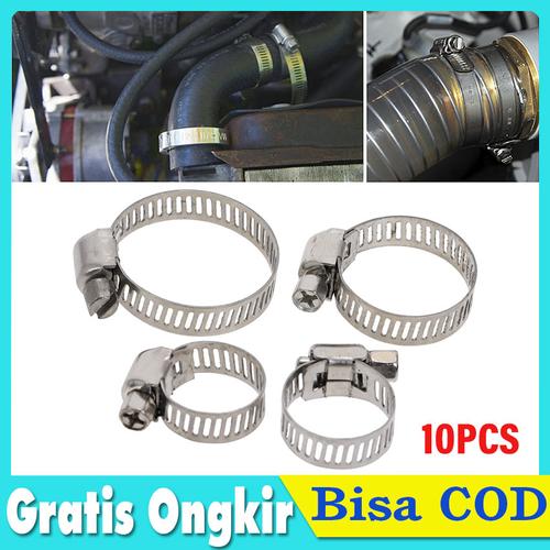 Jual Klem Selang Stainless Steel Klem Gas Heavy Duty Hose Clamp 10 Pcs ...